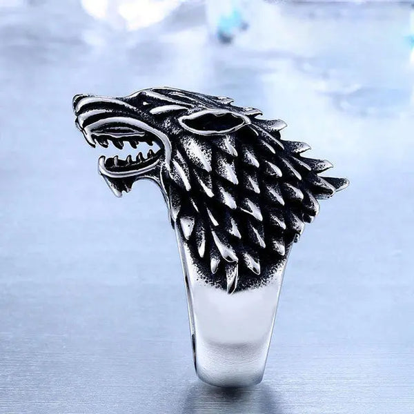 Stainless Steel Wolf Ring | Viking Heritage - Viking Heritage Store