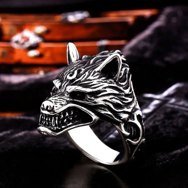 Men Wolf Ring | Viking Heritage - Viking Heritage Store