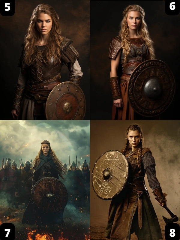 Personalized Viking Woman Portrait | From Your Photos! - Viking ...