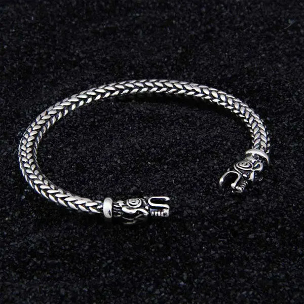 Sterling Silver Dragon Arm Ring | Viking Heritage - Viking Heritage Store