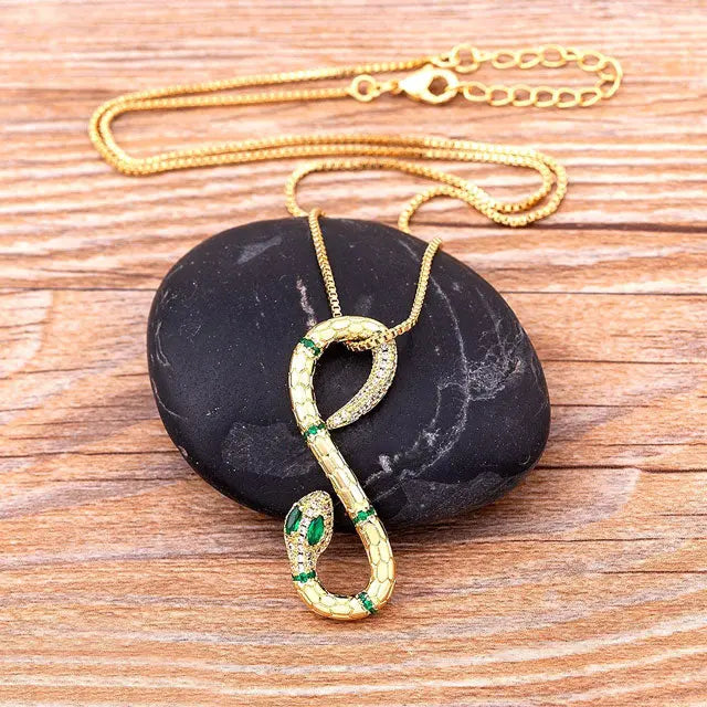 Snake Style Gold Necklace | Viking Heritage - Viking Heritage Store