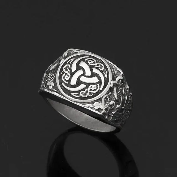 Anillo Triple Cuerno de Odín | Herencia vikinga - Viking Heritage Store