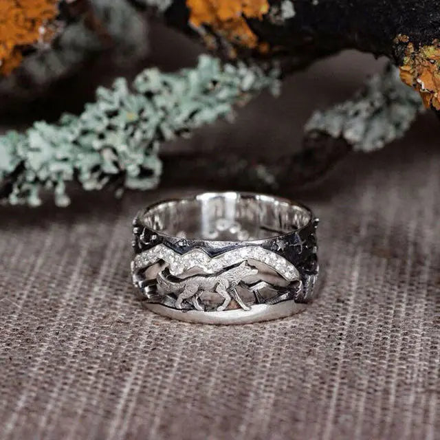 Wolf Wedding Ring Sets | Viking Heritage - Viking Heritage Store