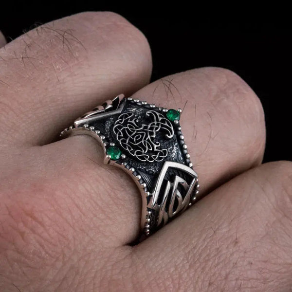 Yggdrasil Ring Silver | Viking Heritage - Viking Heritage Store
